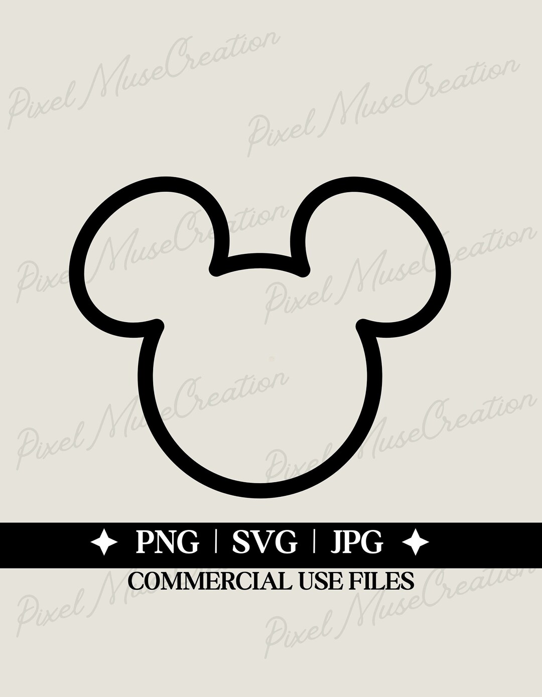 Mouse Design, Mickey Shape Svg, Mouse Ears Png, Easy Cutout, Vector ...