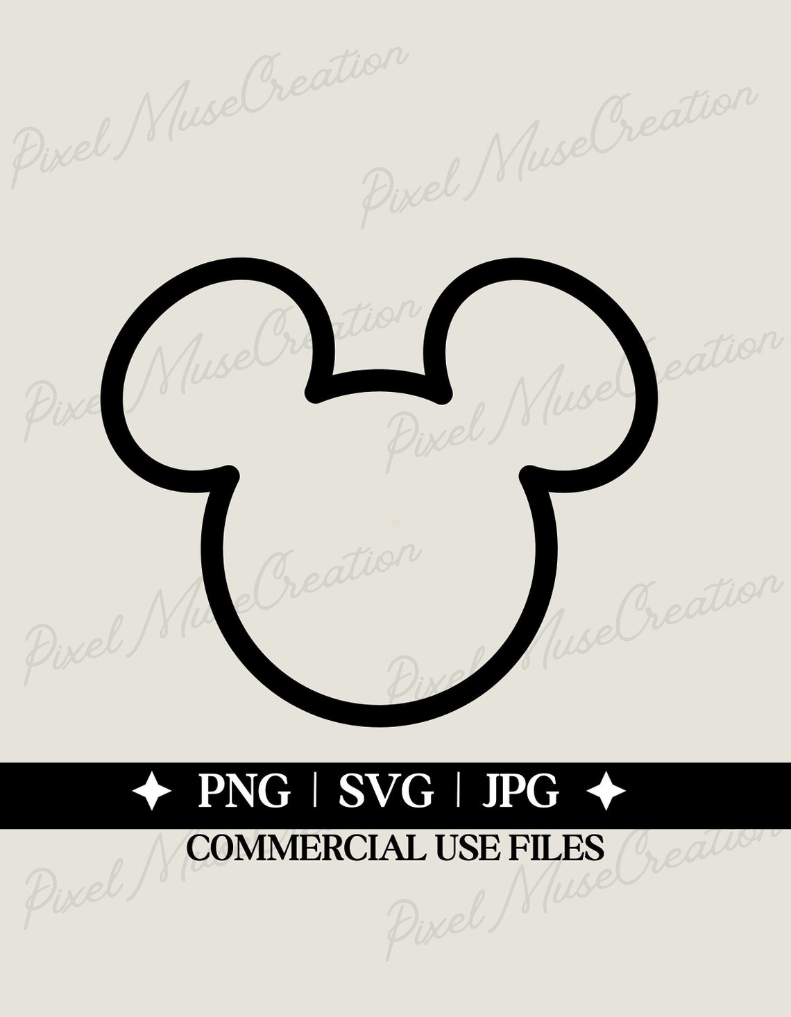 Mouse Design, Mickey Shape Svg, Mouse Ears Png, Easy Cutout, Vector ...