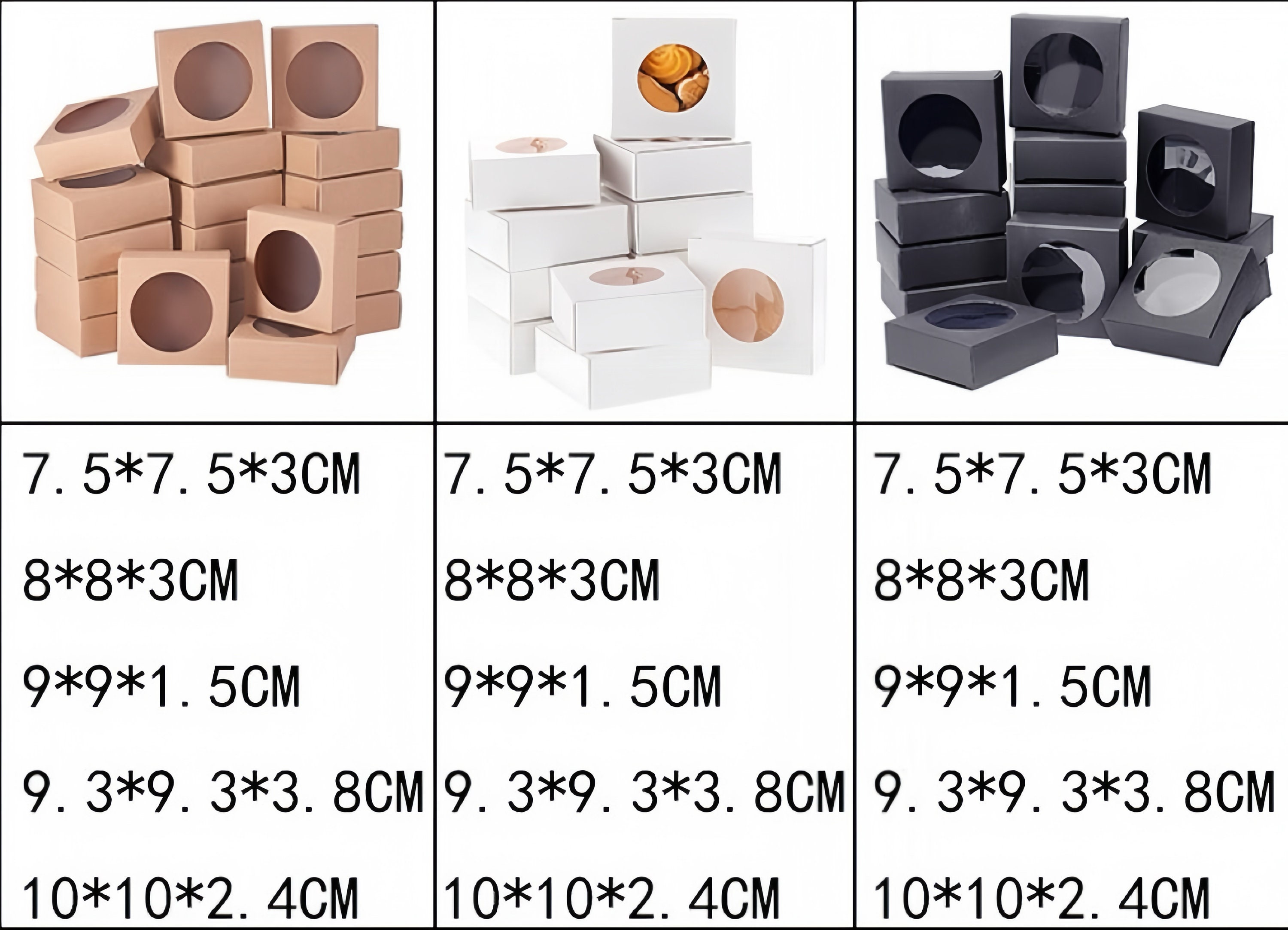 Custom Set of 200/500/1000 Packing Boxes/clear PVC Window Kraft Brown ...