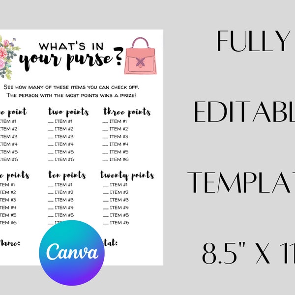 Whats in Your Purse - Etsy