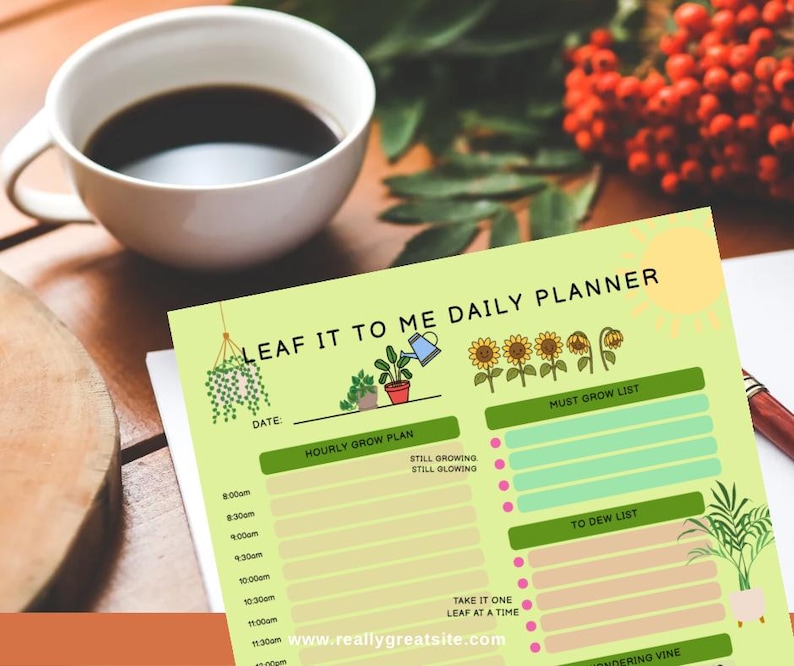 ADHD Daily Planner | Printable A4 Plant-themed To-do List ...