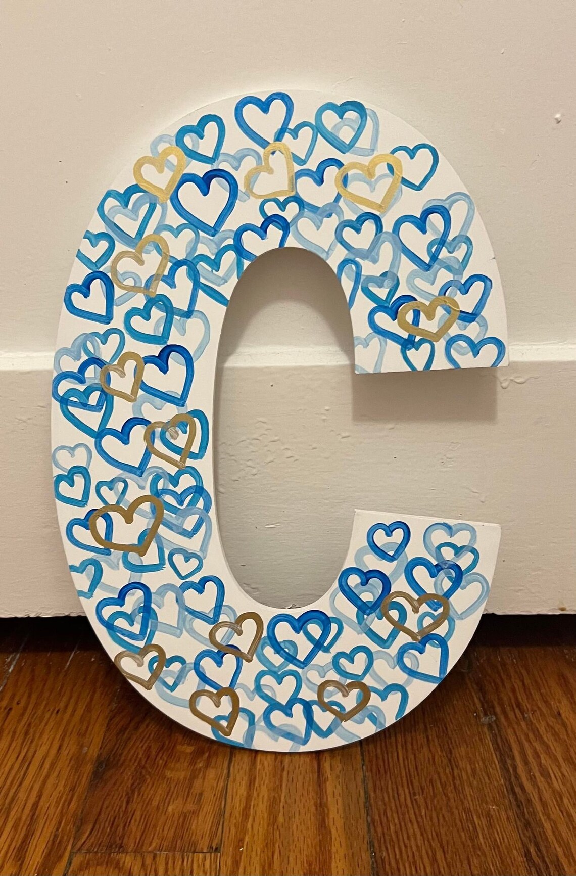 Preppy Heart Letters - Etsy