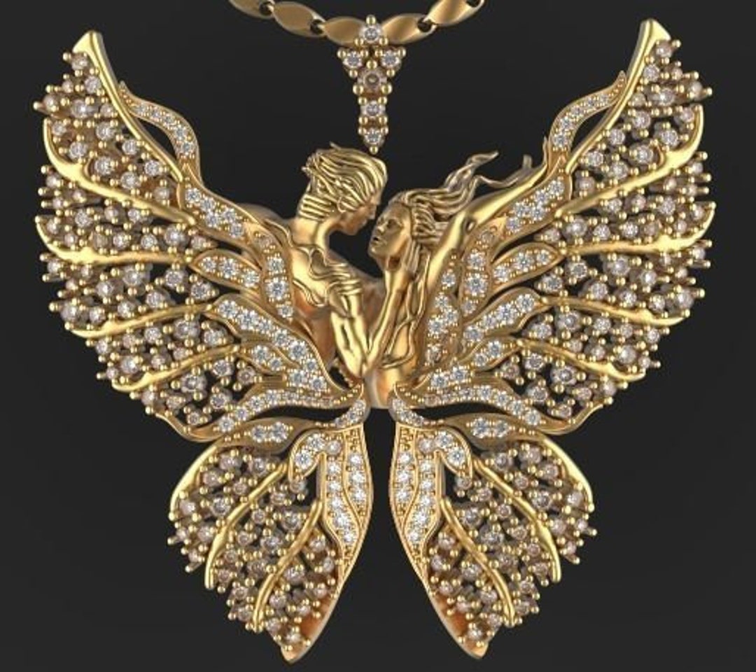 Butterfly Magerit Pendant Butterfly Charm Pendant Magerit - Etsy