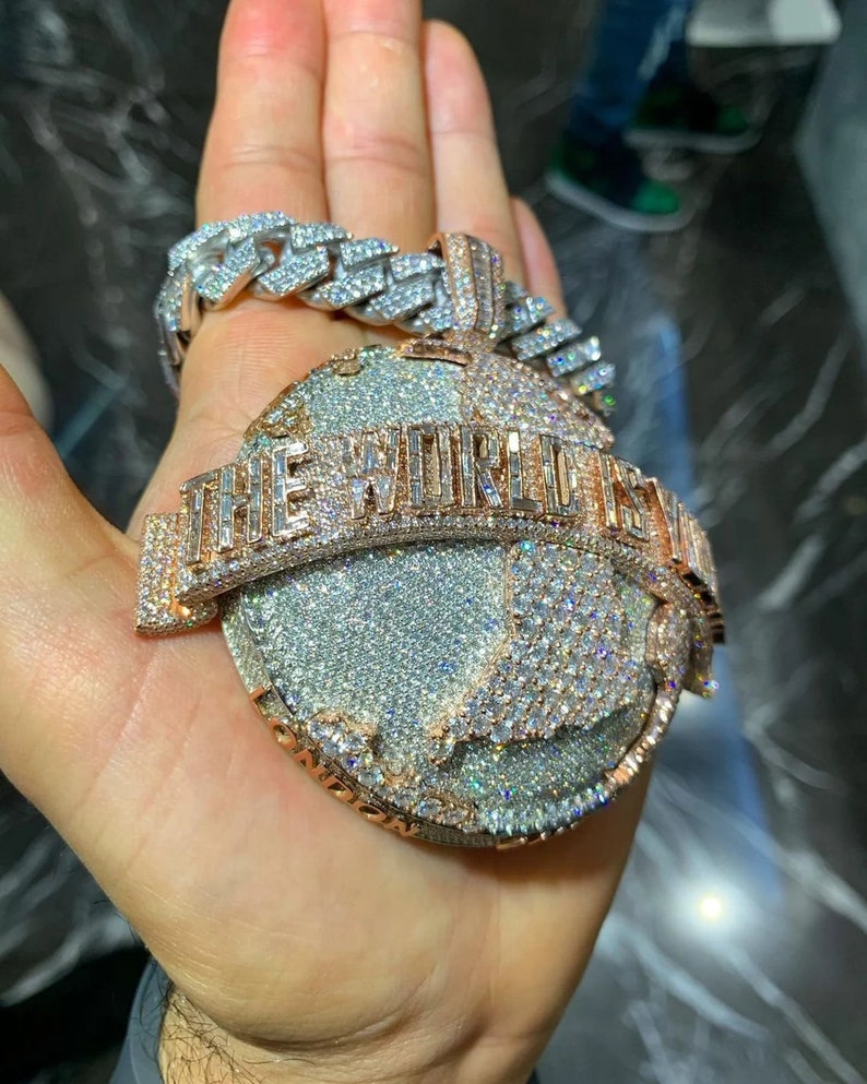 Iced Out Diamond Custom Letter Pendant 925 Sterling Silver the - Etsy