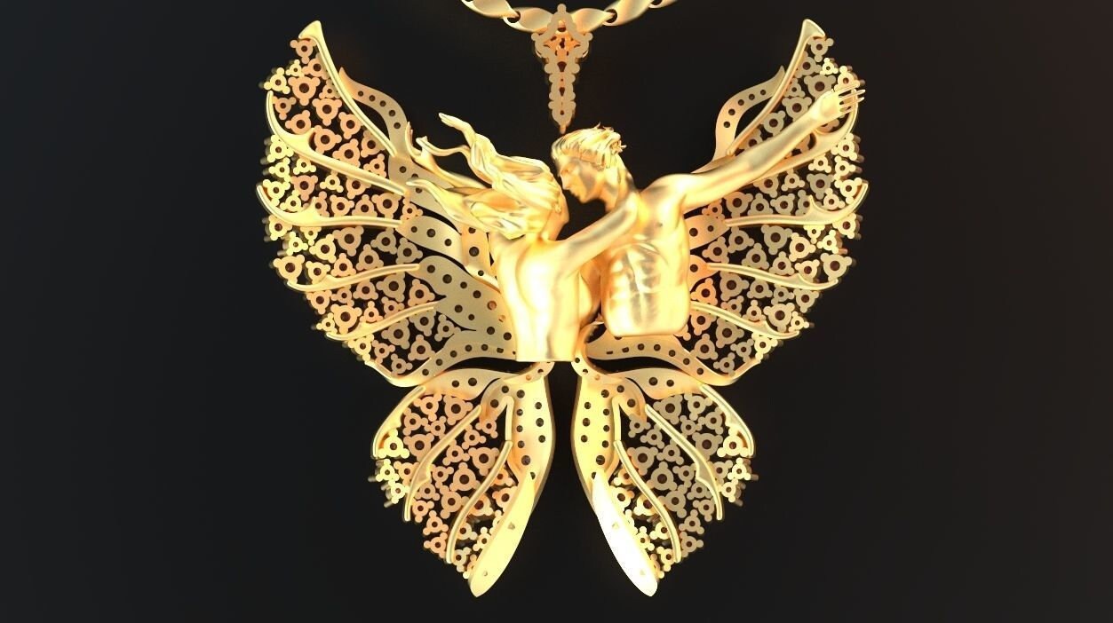 Butterfly Magerit Pendant Butterfly Charm Pendant Magerit - Etsy