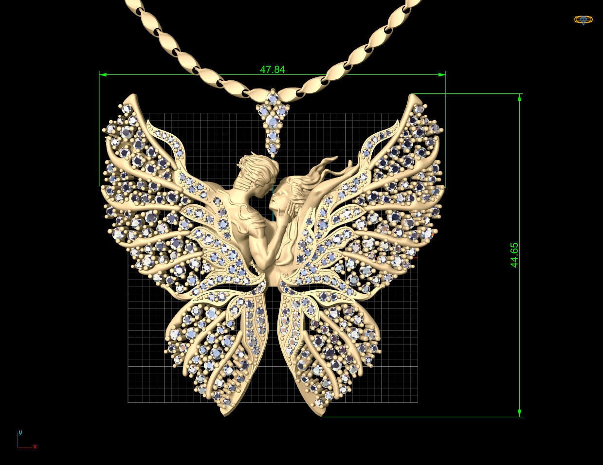 Butterfly Magerit Pendant Butterfly Charm Pendant Magerit - Etsy