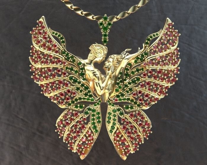 Butterfly Magerit Pendant Butterfly Charm Pendant Magerit - Etsy