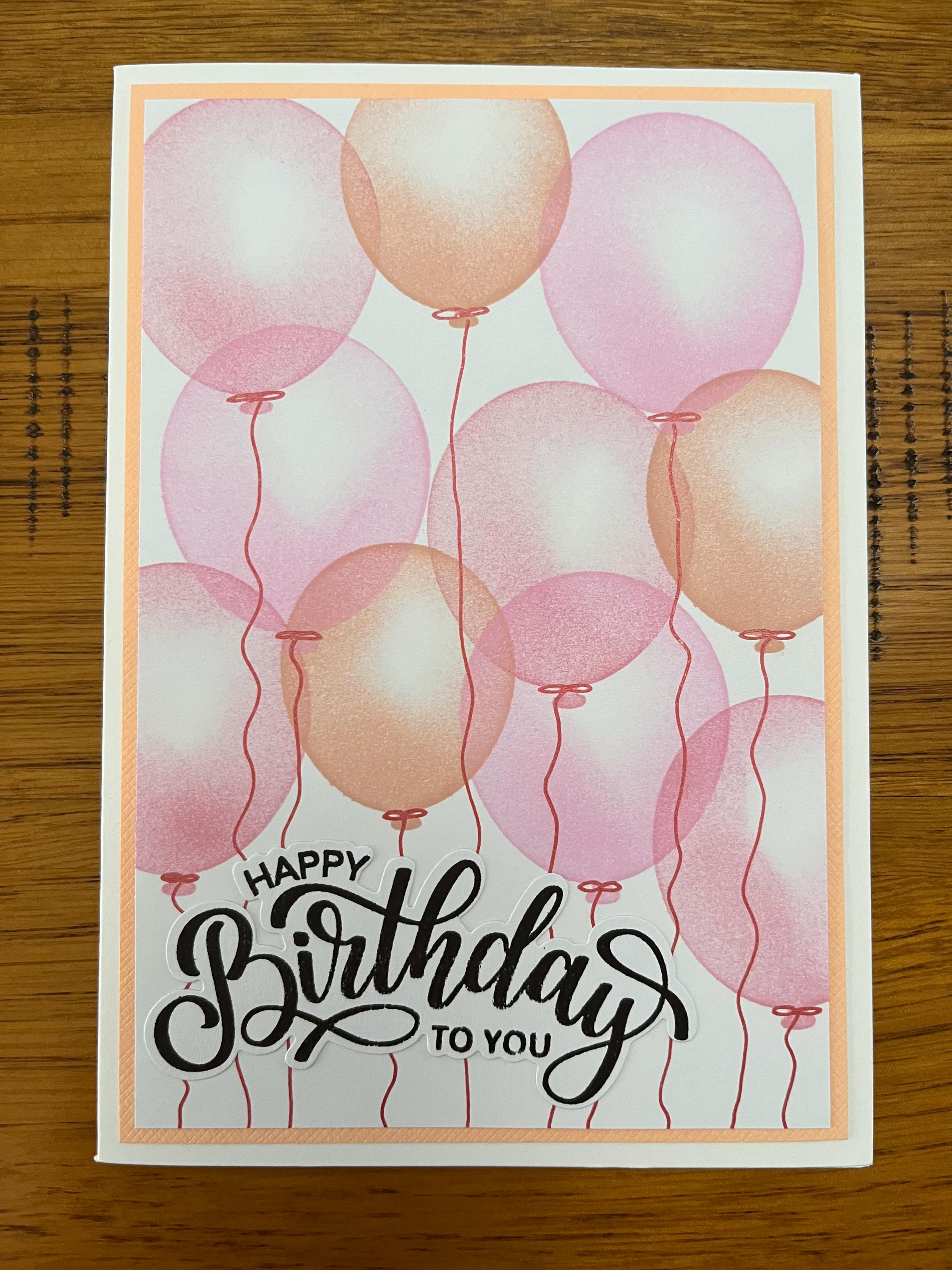 Handmade Balloon Birthday Card - Etsy