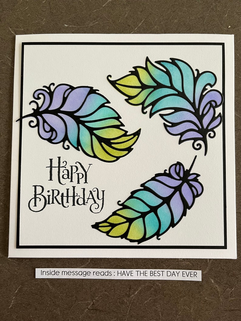 Fancy Feathers Cards - Etsy