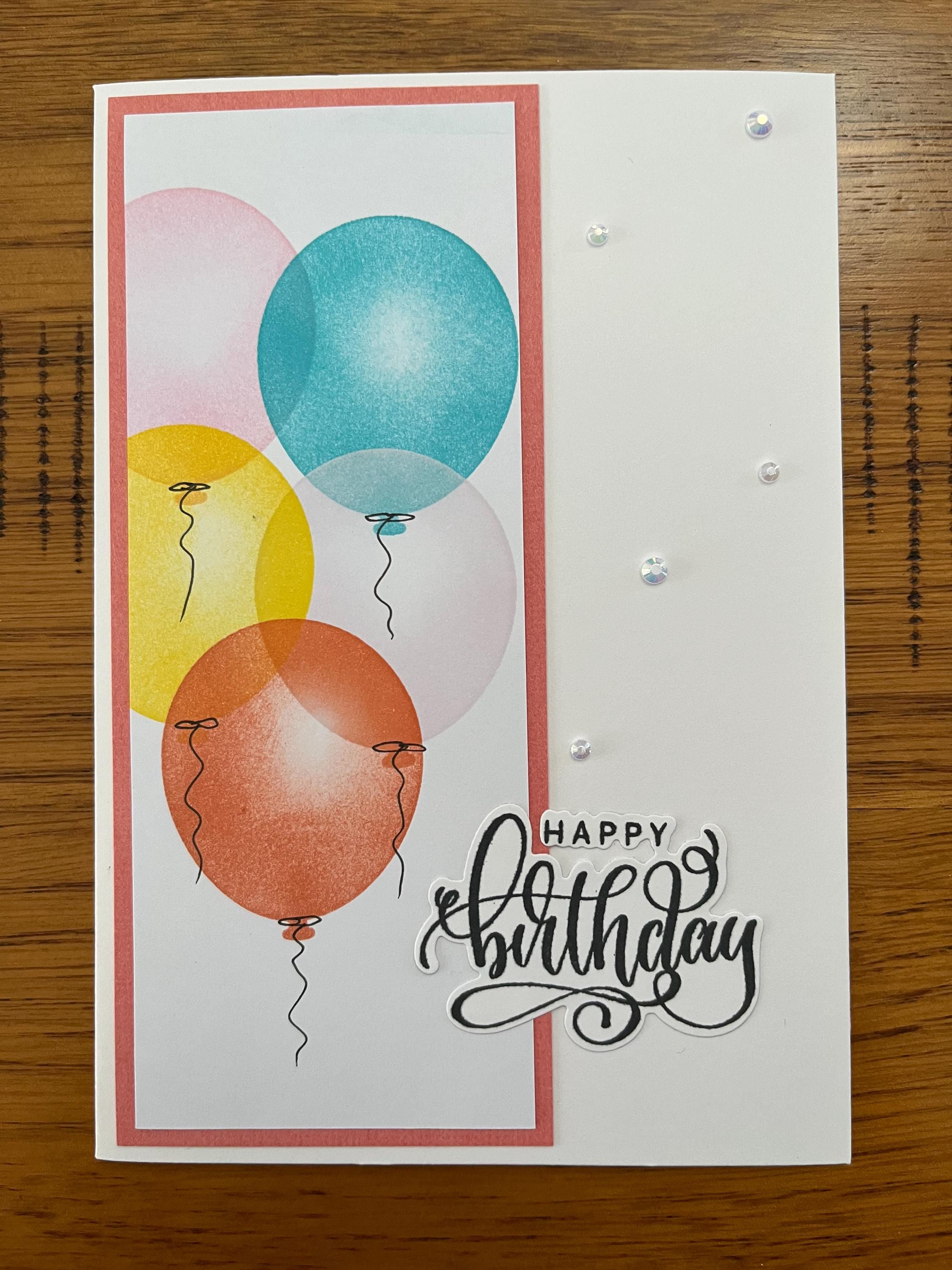 Handmade Balloon Birthday Card - Etsy