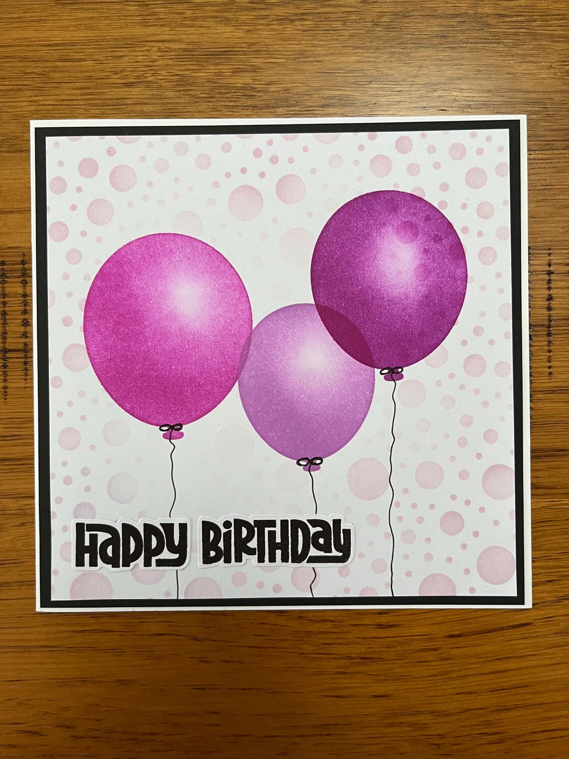 Balloon Birthday Card - Square - Etsy