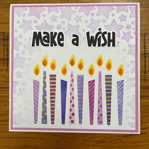 Handmade Candle Birthday Card - Etsy