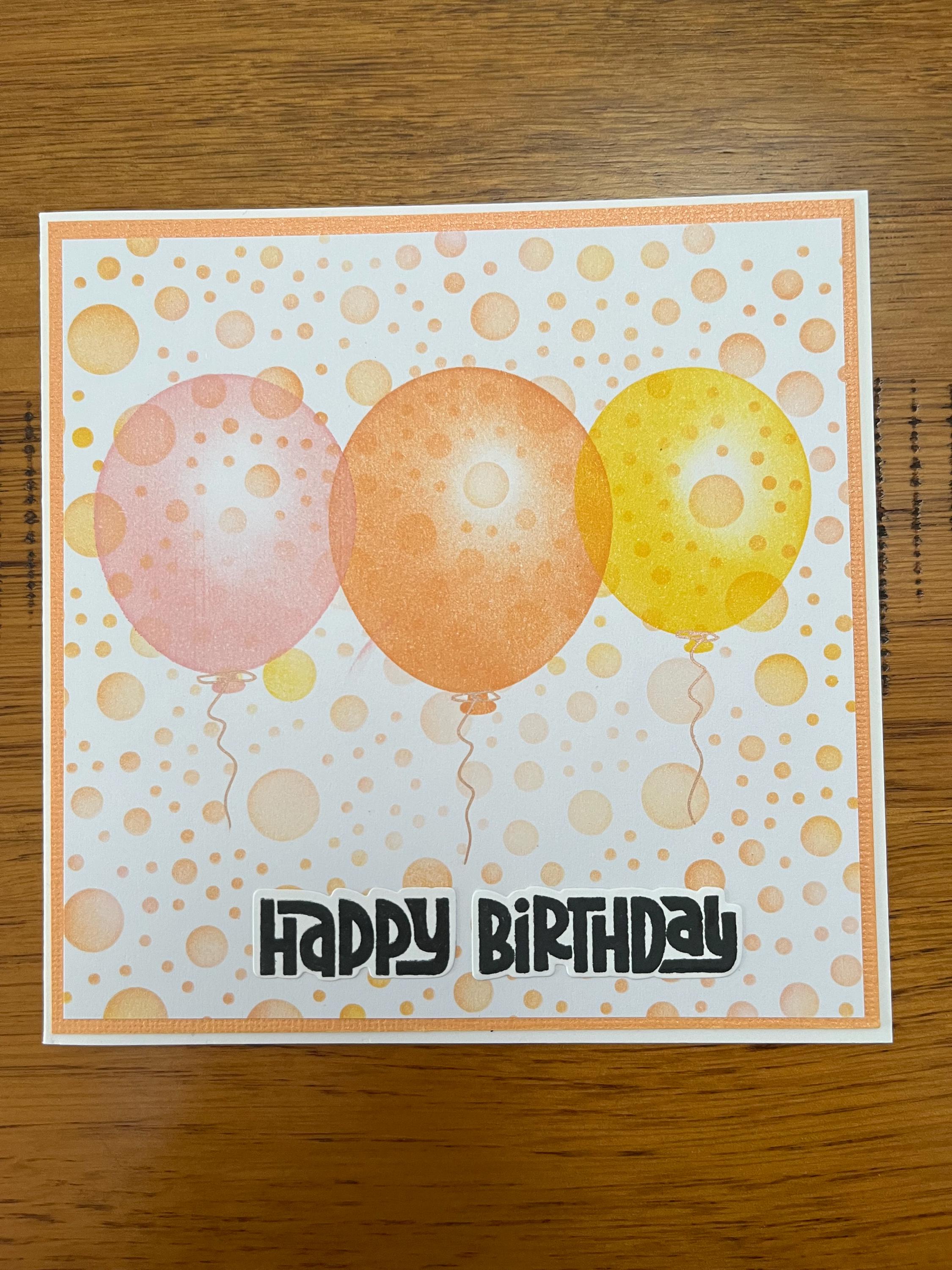Balloon Birthday Card - Square - Etsy