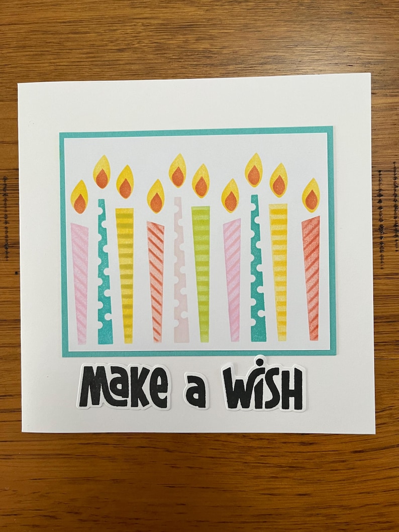 Handmade Candle Birthday Card - Etsy