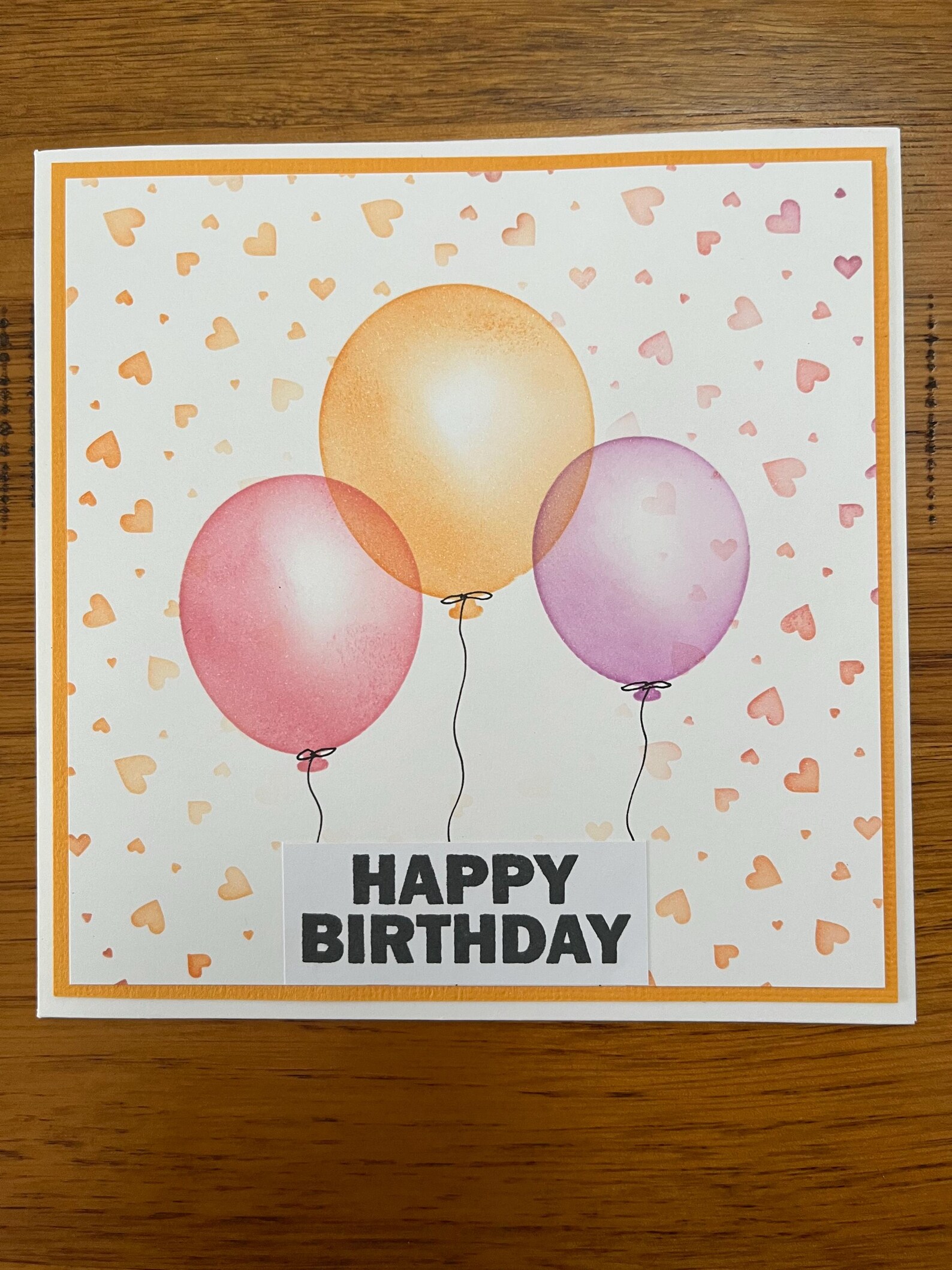 Balloon Birthday Card - Square - Etsy