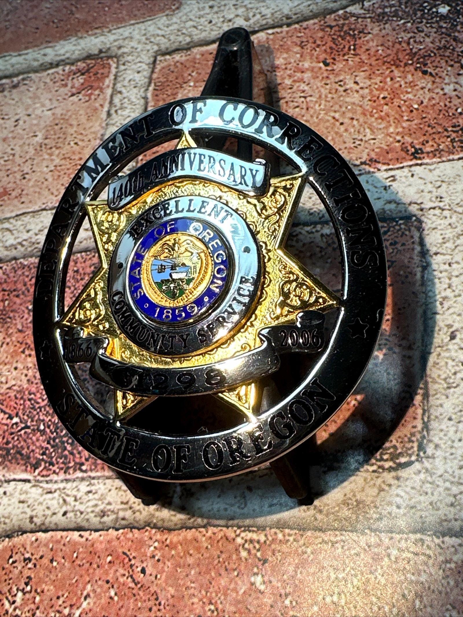 Rare Department of Corrections Officers “oregon” Obsolete Defunct Badge ...