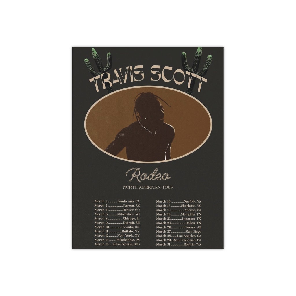 Travis Scott - Rodeo Tour Poster (original Wall Print) Museum Quality ...