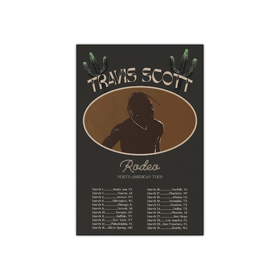 Travis Scott Rodeo Tour Poster original Wall Print Museum - Etsy