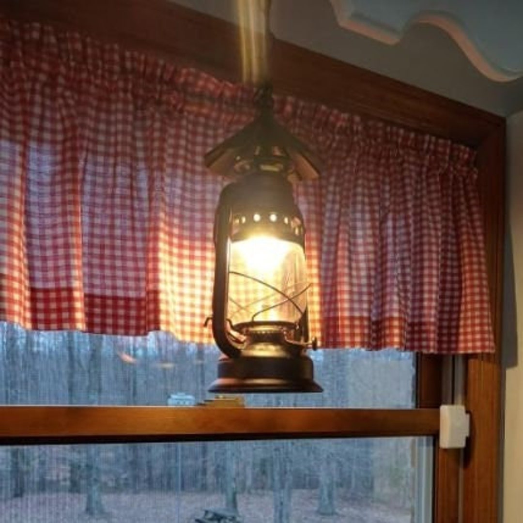 Rustic Lantern Pendant Light With Glass Shade Ceiling Hanging Lighting ...