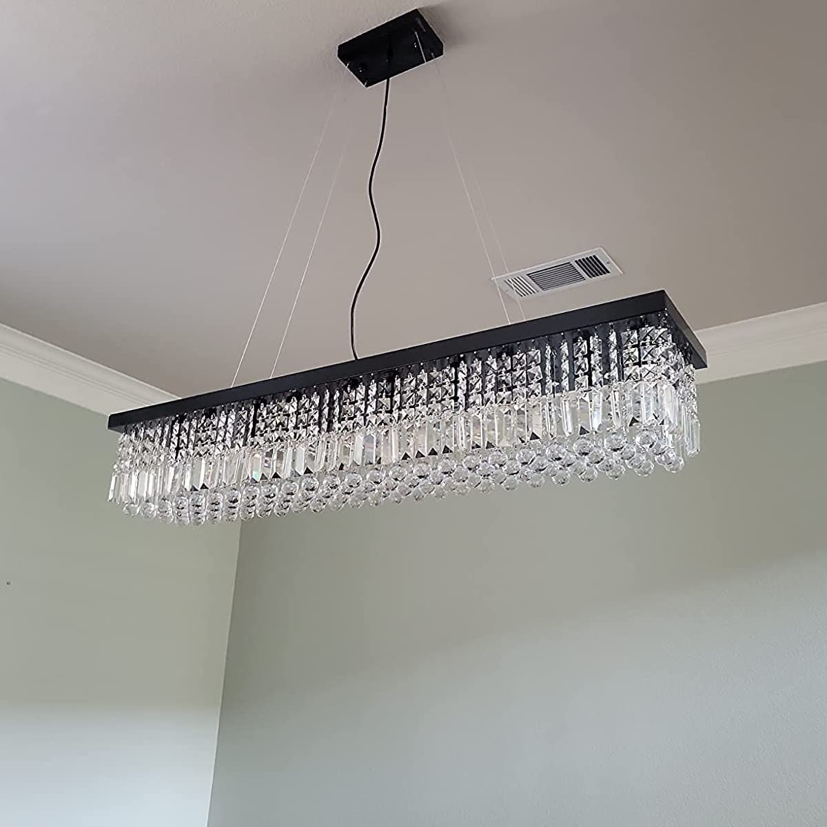 10 Lights Rectangular Crystal Chandelier Modern Rectangle - Etsy