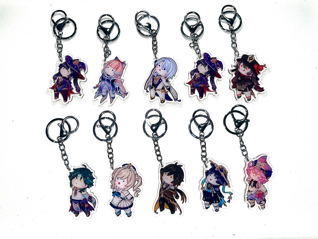 Genshin Impact Keychains - Etsy