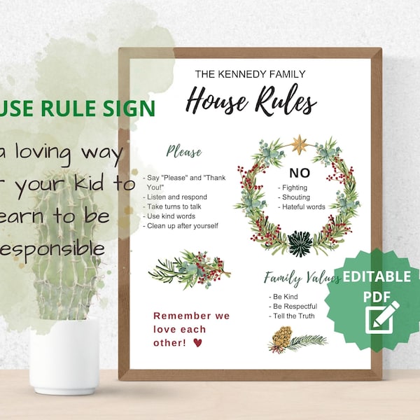 Home Rules - Etsy