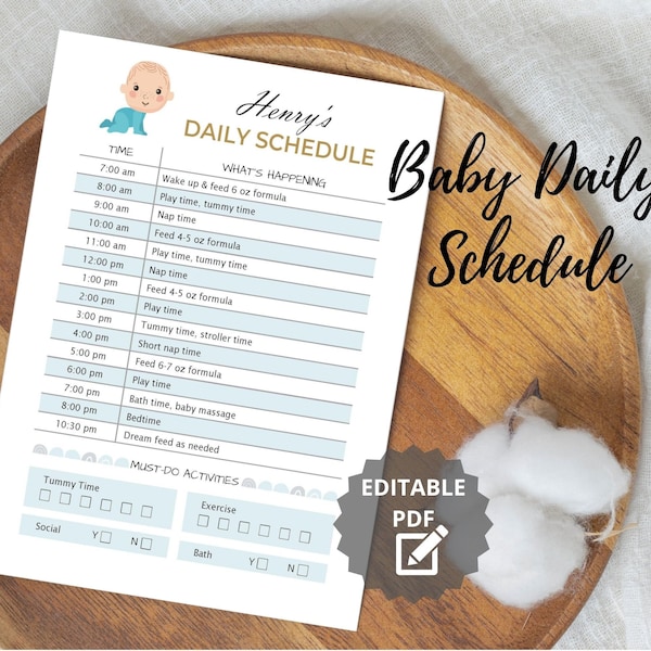 Baby Schedule - Etsy