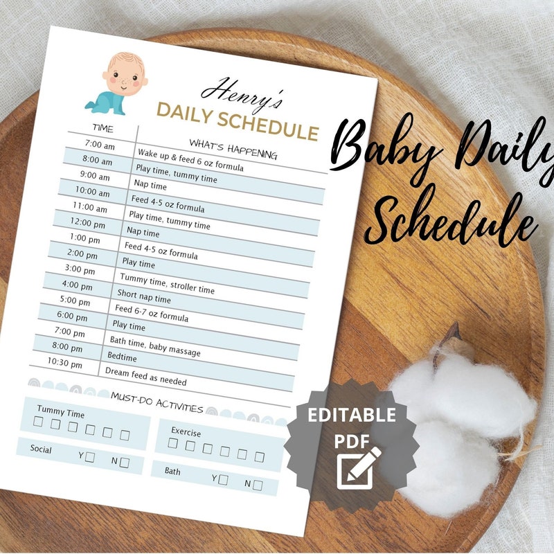 Baby Schedule - Etsy