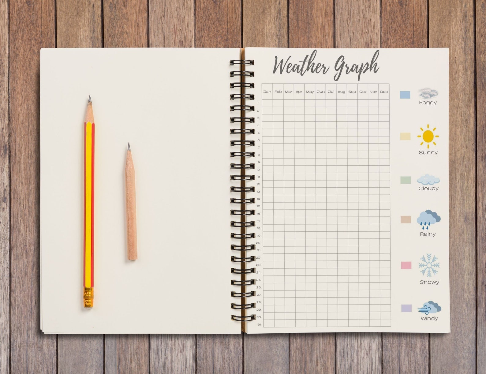 Kids Weather Tracker, Weather Chart, Weather Journal, Homeschool ...