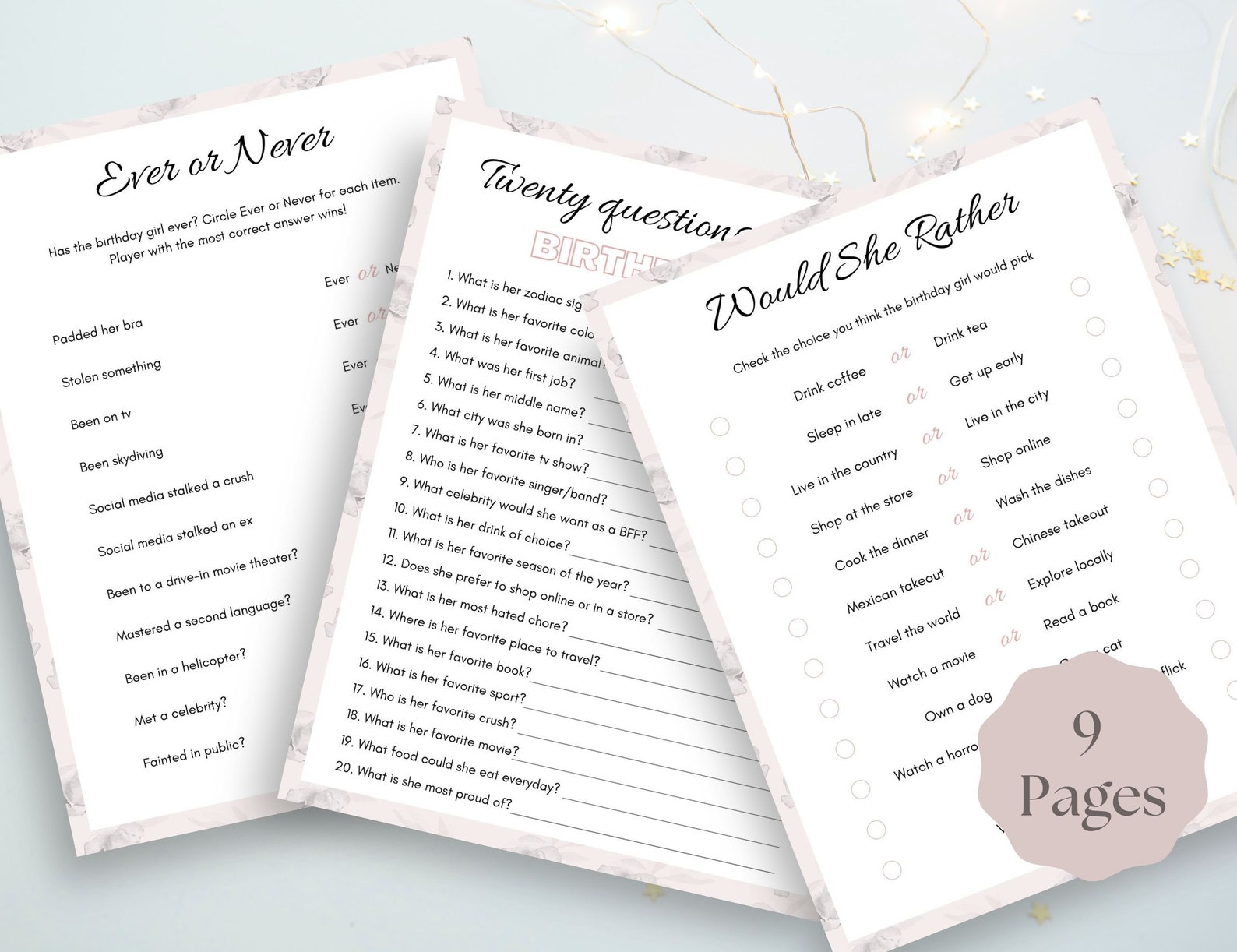 Adult Birthday Party Games Bundle Printable, Adult Party Games ...