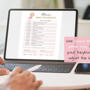 Editable Baby Schedule Template, Daily Schedule Printable, Baby Routine ...