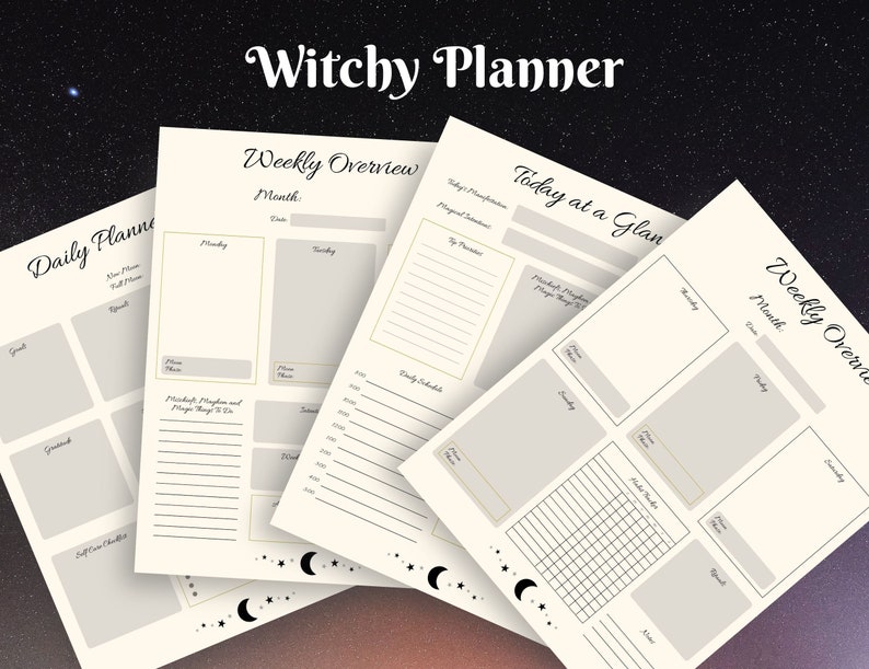 Modern Witch Planner Printable 2023, Witchcraft Planner, Witchy Self ...