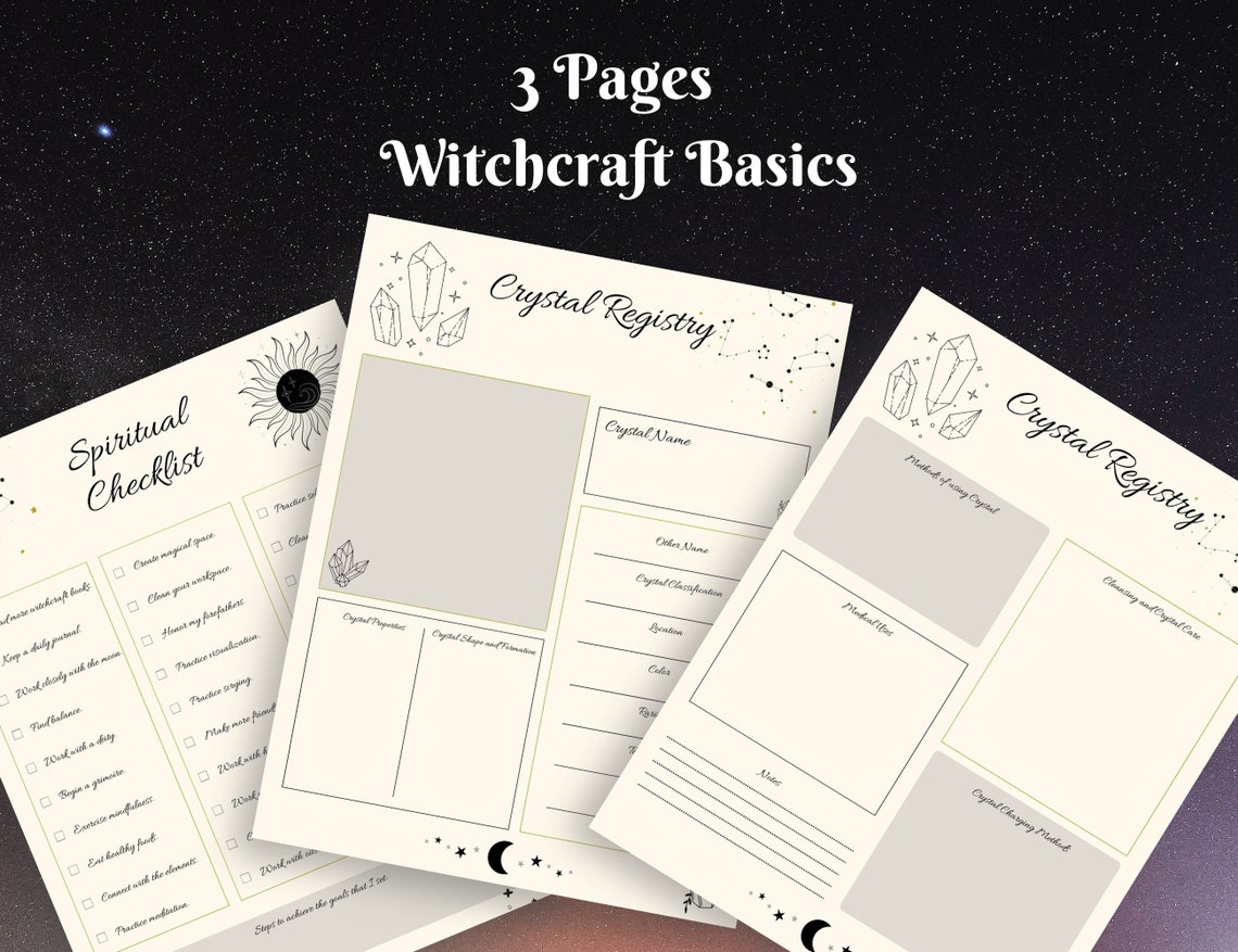 Modern Witch Planner Printable 2023, Witchcraft Planner, Witchy Self ...