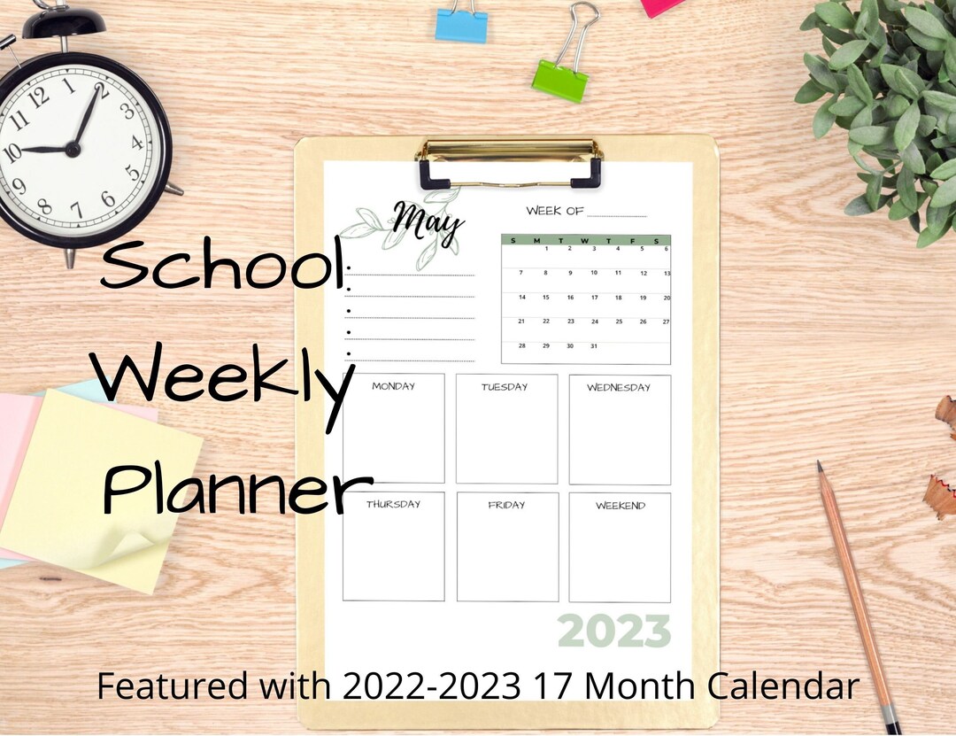 Student Planner, School Weekly Planner, Weekly To-do List, Homework ...