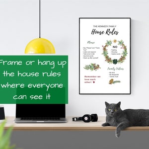 Editable House Rules for Kids, House Rule Wall Art, Family Rule Wall ...