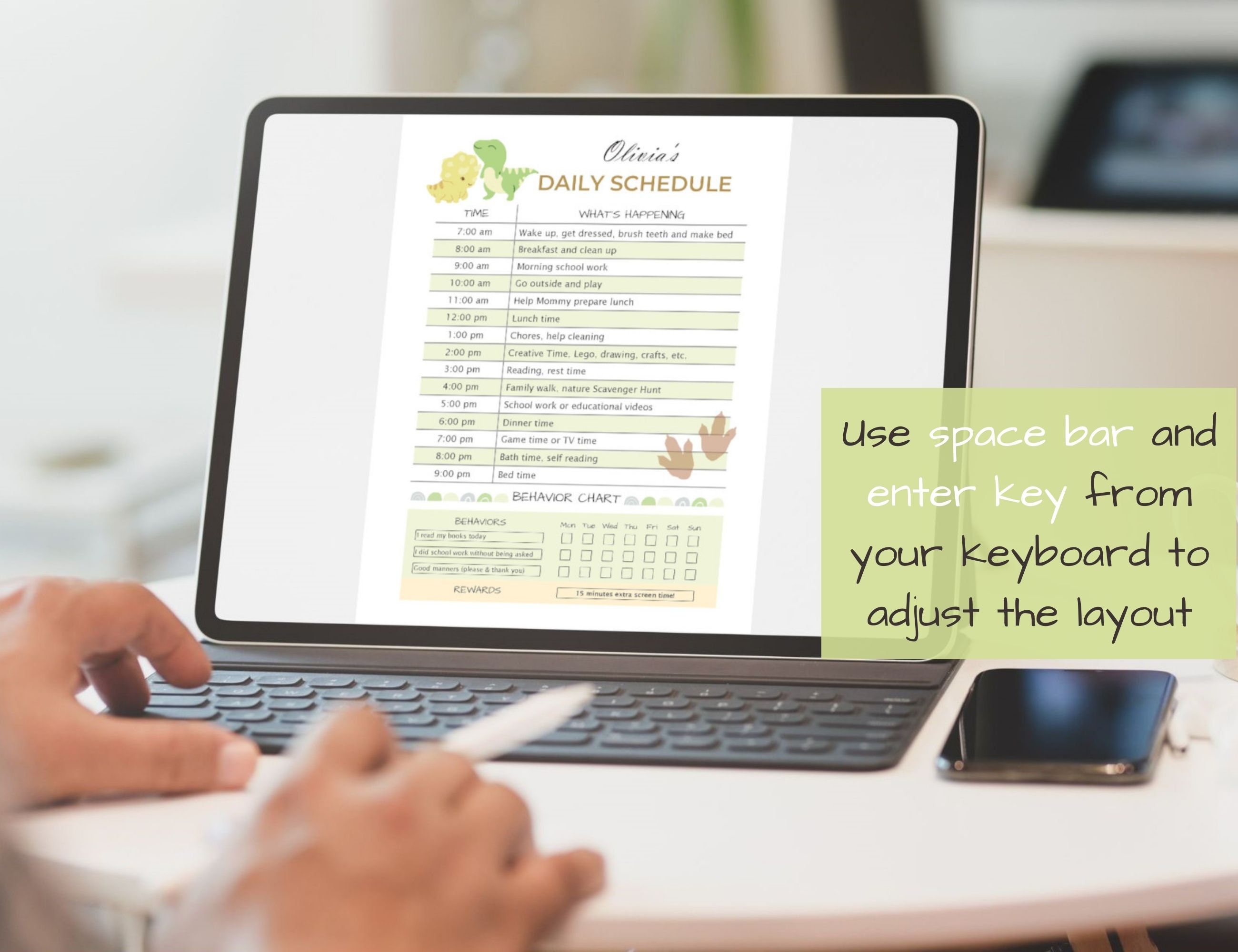 Editable Kids Schedule Template, Daily Schedule Printable, Homeschool ...