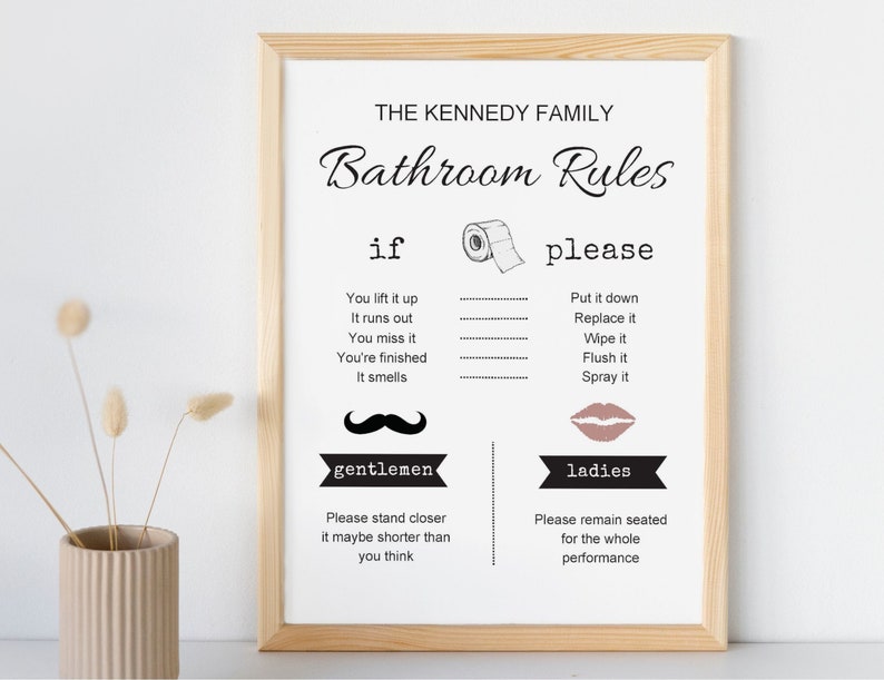 Editable Bathroom Signs Printable, Kids Bathroom Decor, Guest Bathroom ...