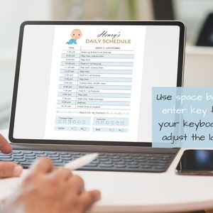 Editable Baby Schedule Template, Daily Schedule Printable, Baby Routine ...