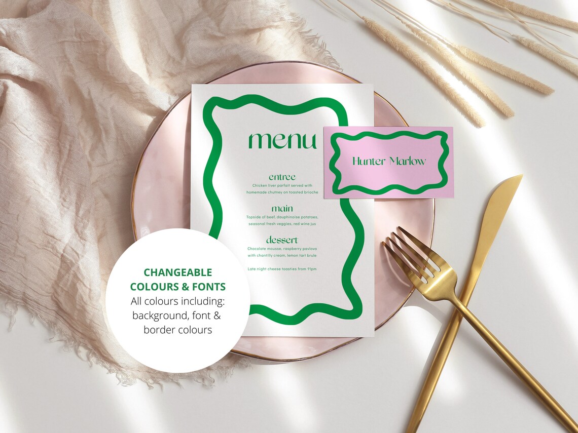 Bold Colourful Wedding/event Signage Modern Wavy Welcome - Etsy