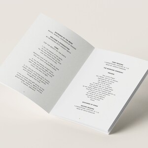 Order of Service Wedding Booklet Template, Minimalist, Pink & Orange ...