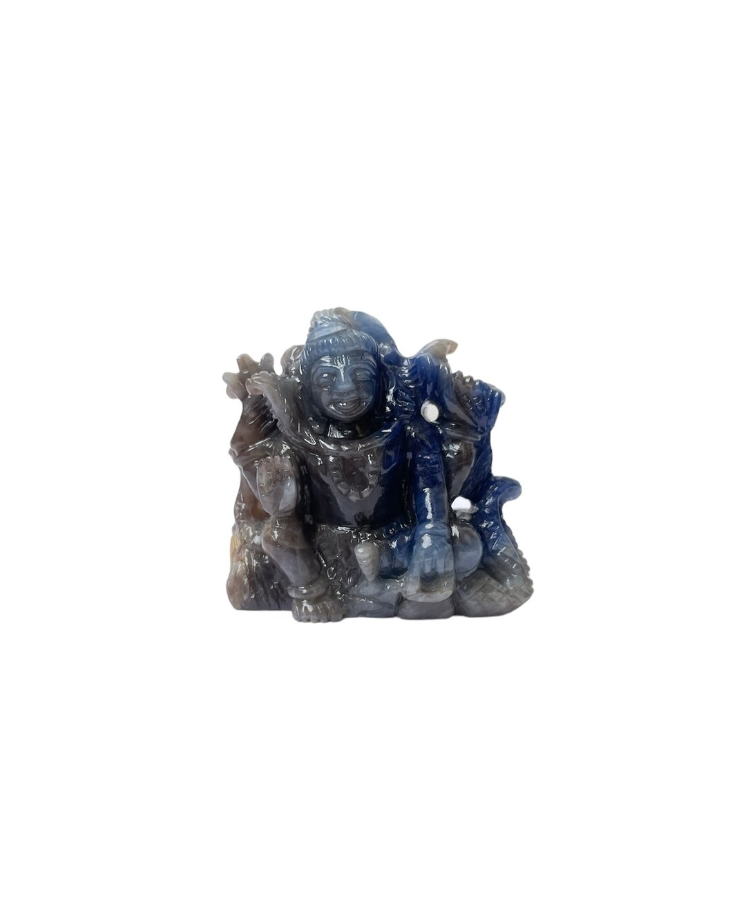 Lord Shiv Ji Statue in Natural Blue Sapphire Stone Gemstone Handcarved ...
