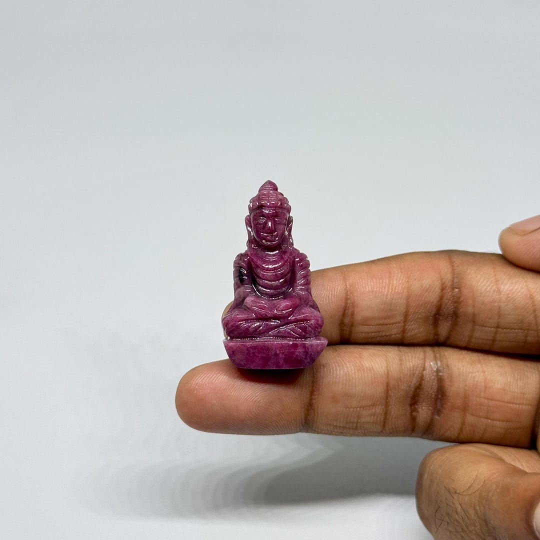 60ct Hand-carved Ruby Buddha Statue | Premium Gemstone Carving for ...