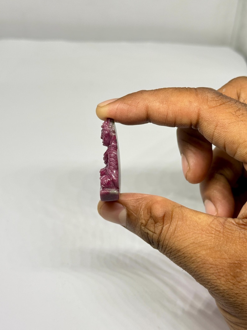 Hand Carved Ruby Buddha Statue, Gemstone Sculpture, Meditation Decor - Etsy