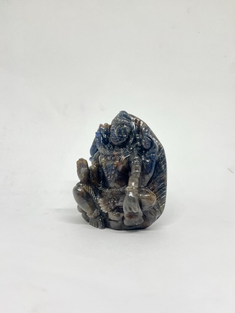 Lord Shiva in Natural Blue Sapphire Gemstone Carving - Etsy
