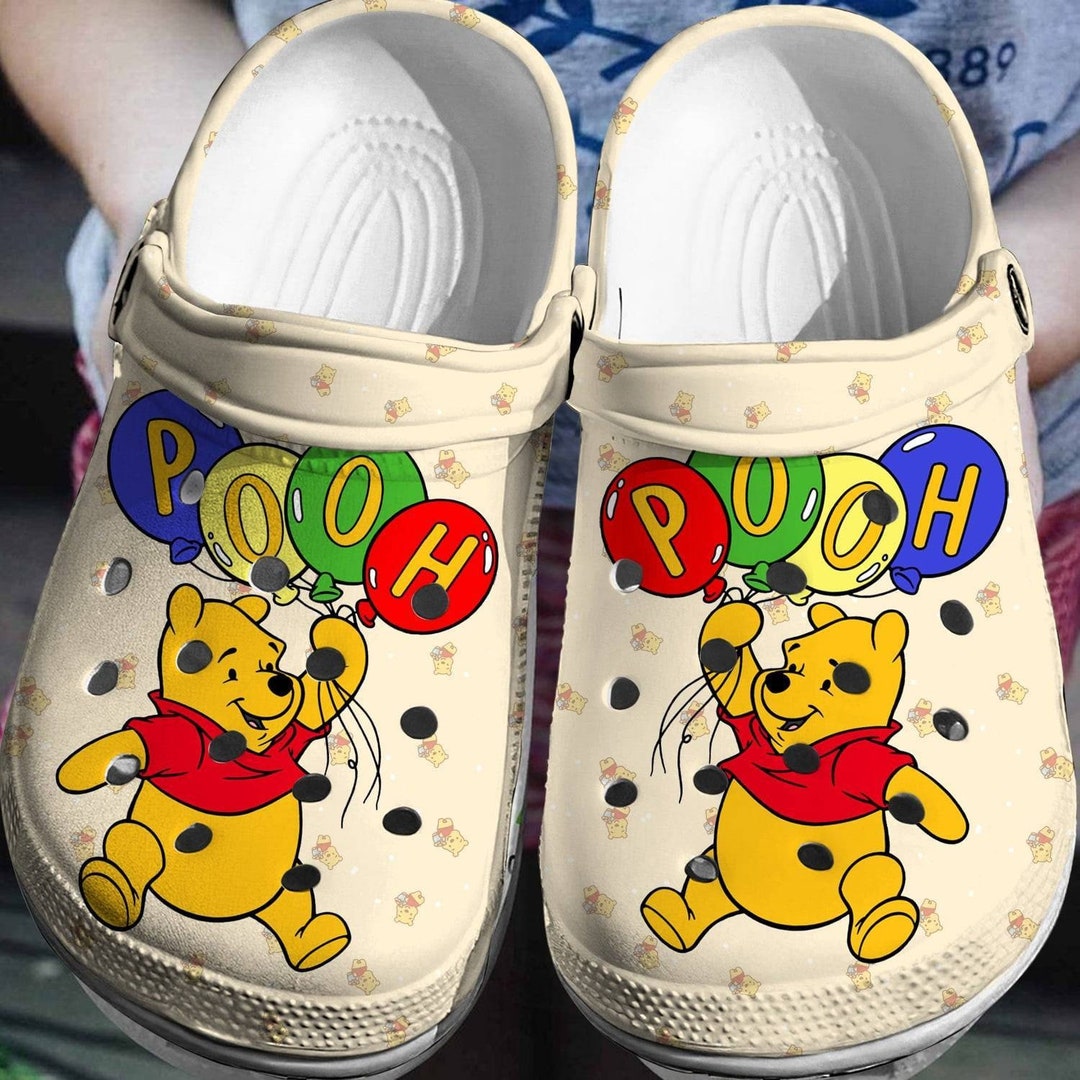 Winnie Pooh Clogs Shoeswinnie Pooh Custom Slipper Winnie - Etsy