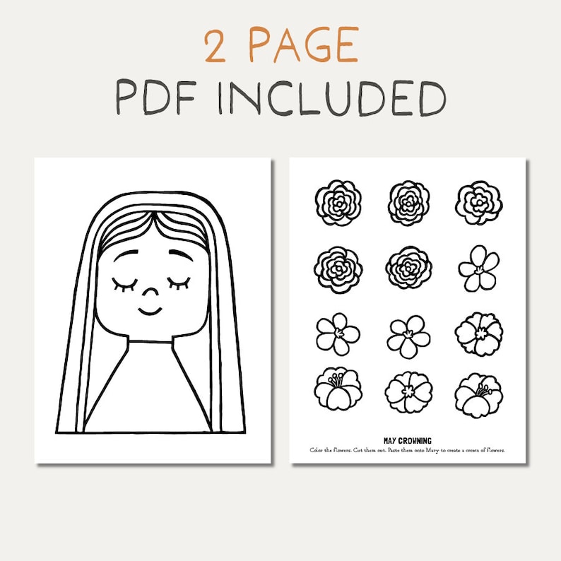 May Crowning Activity, May Crowning Craft, Printable May Crowning Kit ...