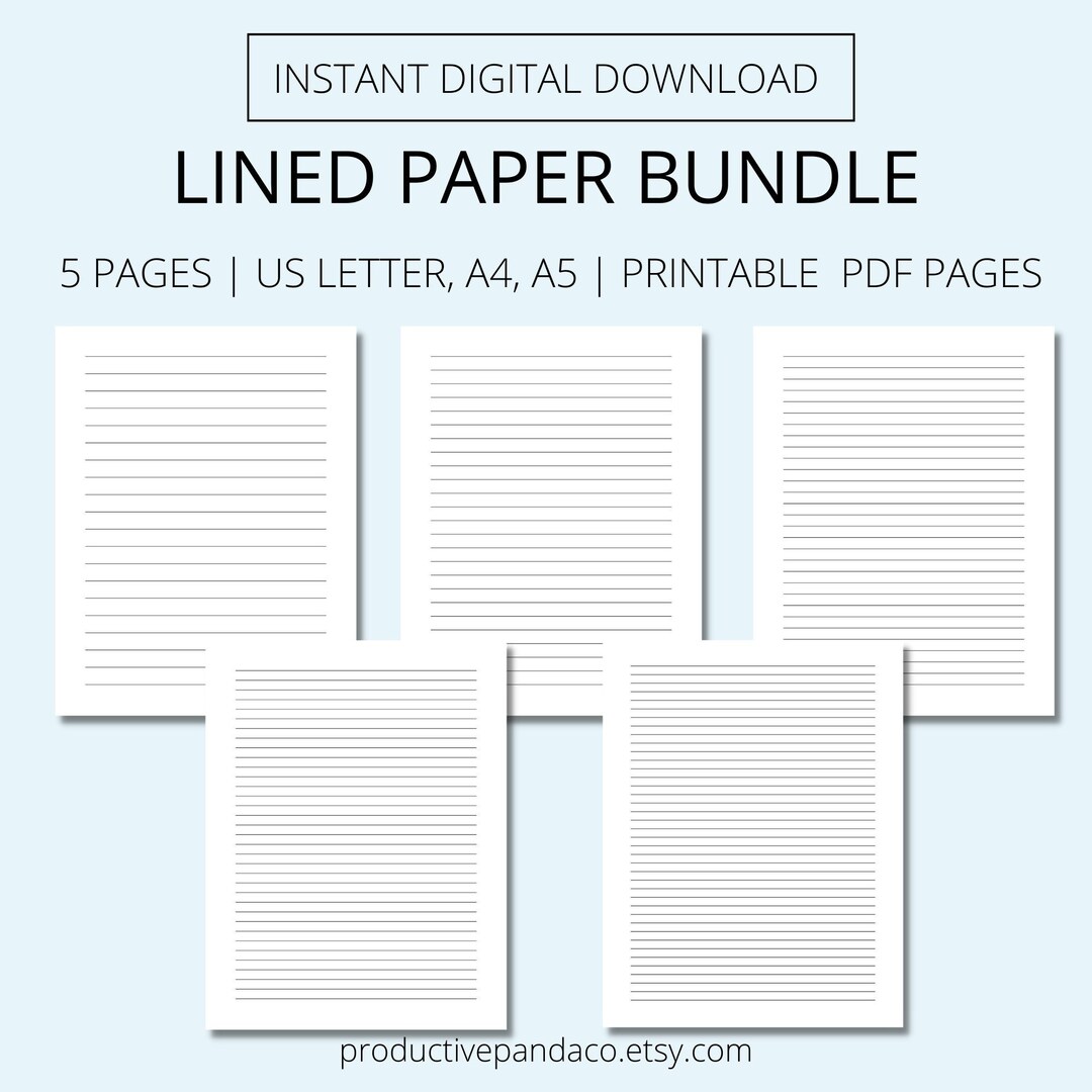Printable Lined Paper Notes Page Printable Lined Notes - Etsy