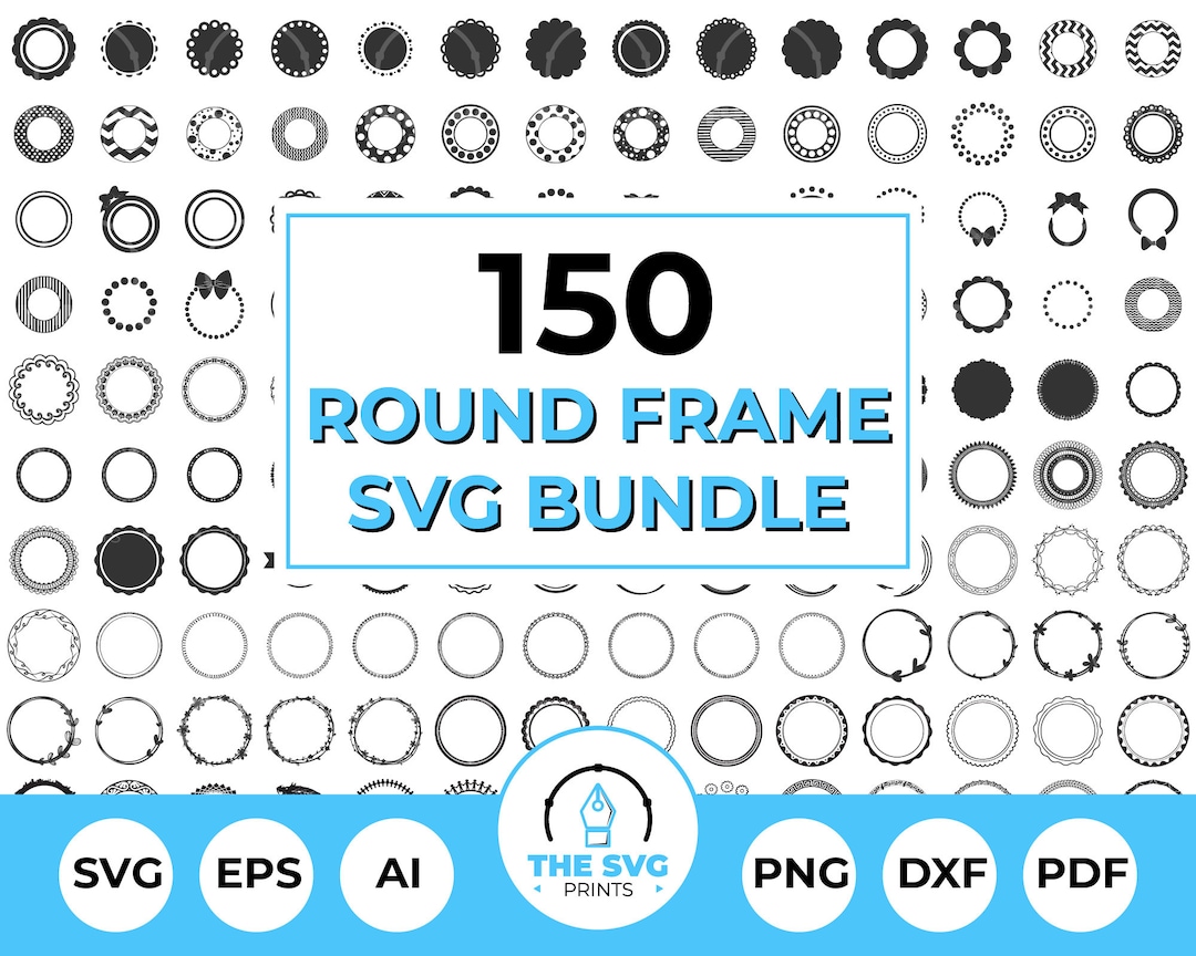 Round Frames SVG Bundle, Circle Frames Mega Bundle, Doodle Circle Svg ...