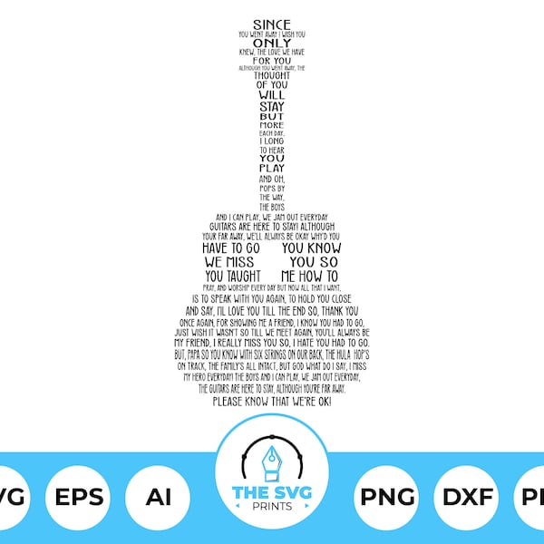 Guitar for Lyrics Svg - Etsy