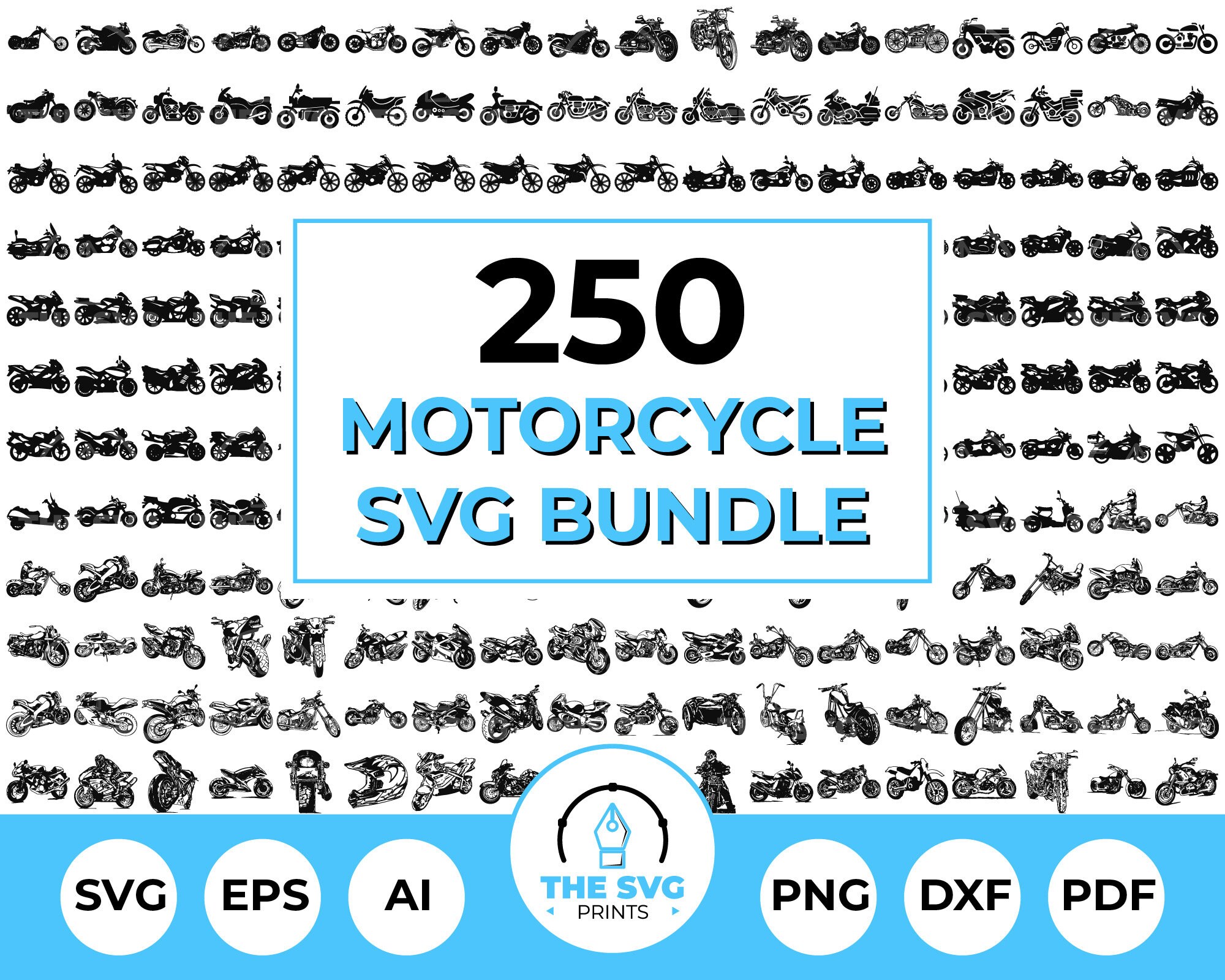 Motorrad SVG Bundle 250 Biker SVG Bundle Motorrad - Etsy.de